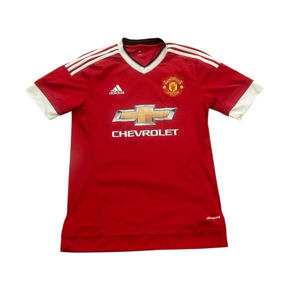 adidas | Shirts | Adidas 252016 Manchester United Red Home Kit Soccer ...